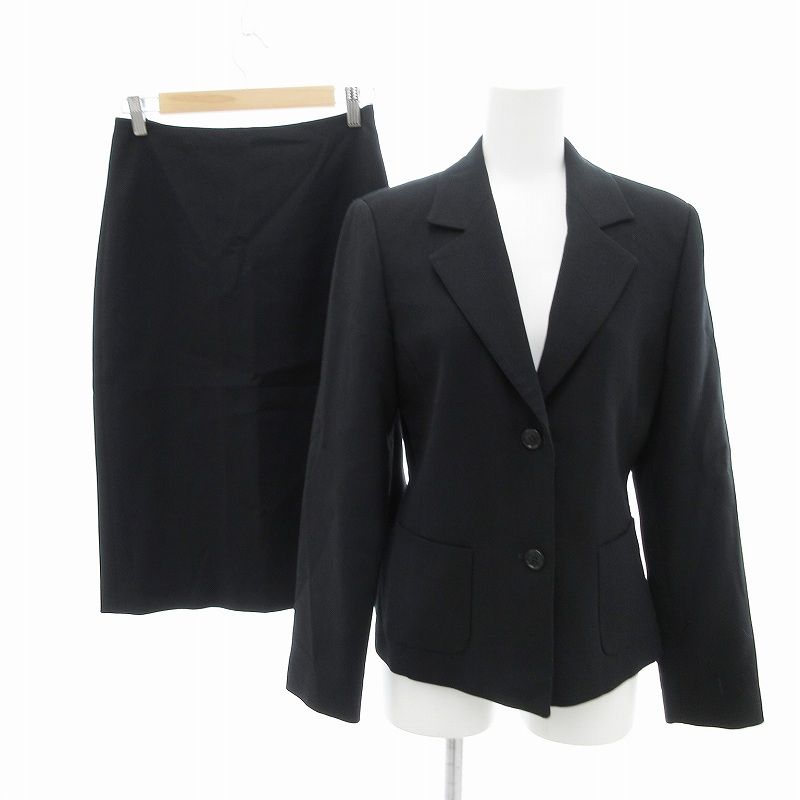 マックス&コー MAX&CO. スーツ セットアップ ジャケット スカート ひざ丈 シングル 2B 38 ブラック 黒 /JS GY18 - メルカリ