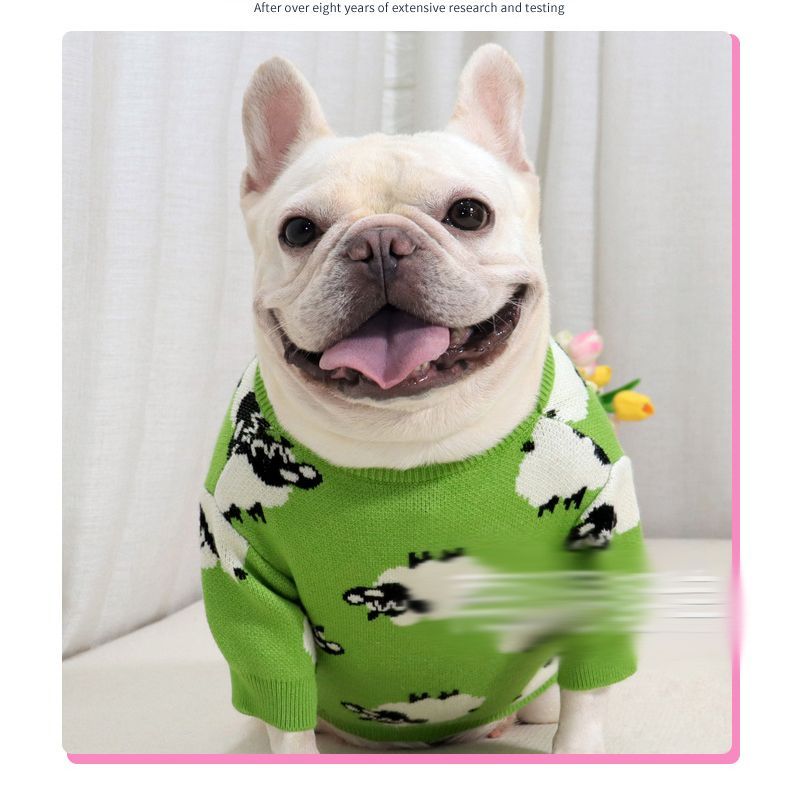 フレブル用 秋冬ニット カートゥーン柄 パグ用 厚手あったかセーター 伸縮性あり 秋冬新作ドッグウェア - メルカリ