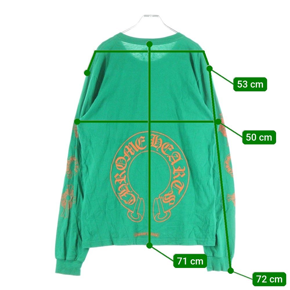 CHROME HEARTS (クロムハーツ) CH L S バックCHクロス ホースシュー