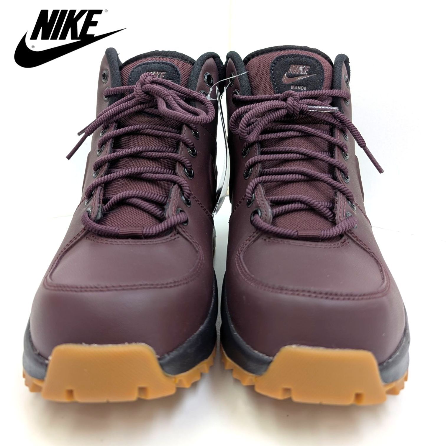 ナイキ マノア レザー HF7095 600 バーガンディクラッシュ 箱無しお