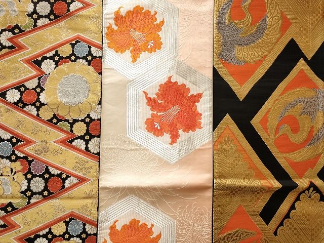 平和屋本店□袋帯 西陣 まとめて100点 鶴 鳥 蝶 風景 更紗 花柄 七宝