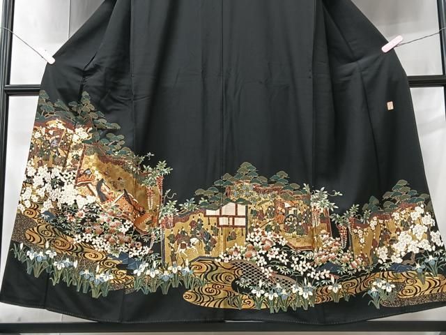 平和屋着物□豪華黒留袖 作家物 人物風景文 金彩 正絹 逸品 CAAZ1815xe