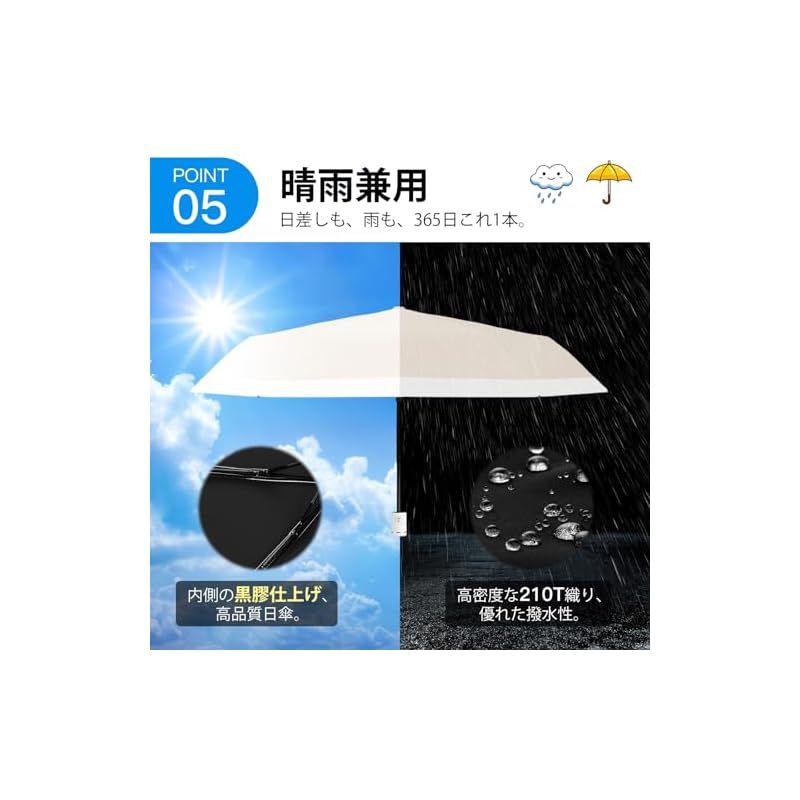 2025最強仕様】形状記憶 日傘 折りたたみ 3秒でたためる 晴雨兼用 uv