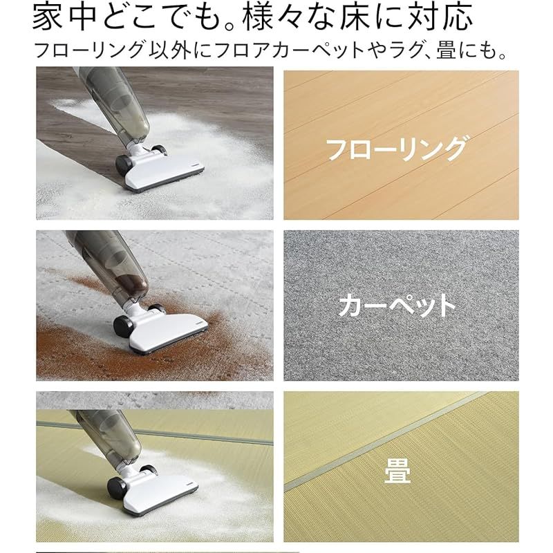 TWINBIRD(ツインバード) 掃除機 コード式 スティック ハンディクリーナー サイクロン式 自立可能 軽量 パワフル吸引 2WAY 新生活 スケルトンブラック TC-E123SBK 1 ...