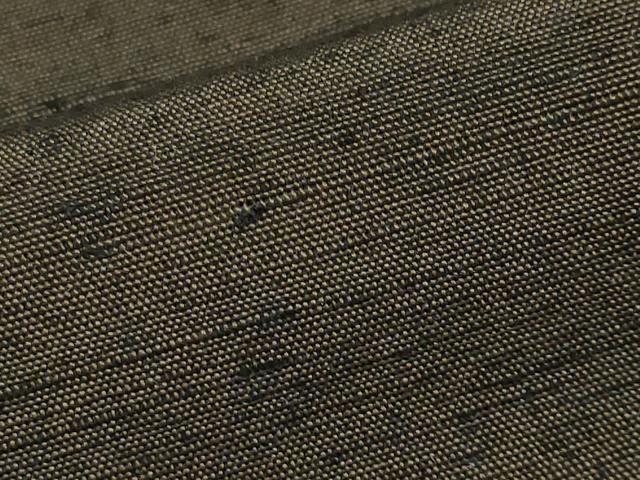 平和屋着物□極上 男性 髭紬 アンサンブル 色無地 海松茶色地 逸品