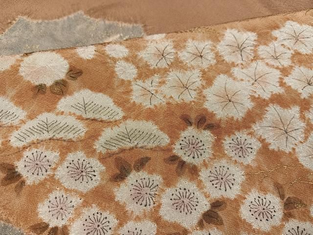 平和屋着物○十日町 名門 滝泰謹製 訪問着 作家物 絞り 地紙草花文