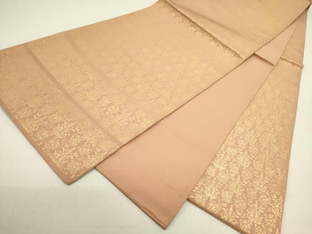 平和屋着物○西陣 川島織物 六通柄 本袋帯 更紗花文 金糸 正絹 逸品