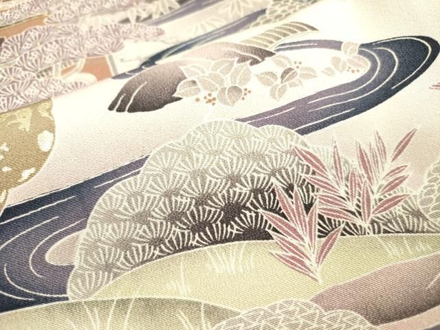 平和屋着物□豪華黒留袖 駒刺繍 風景文 金彩 正絹 逸品 DAAY2785op