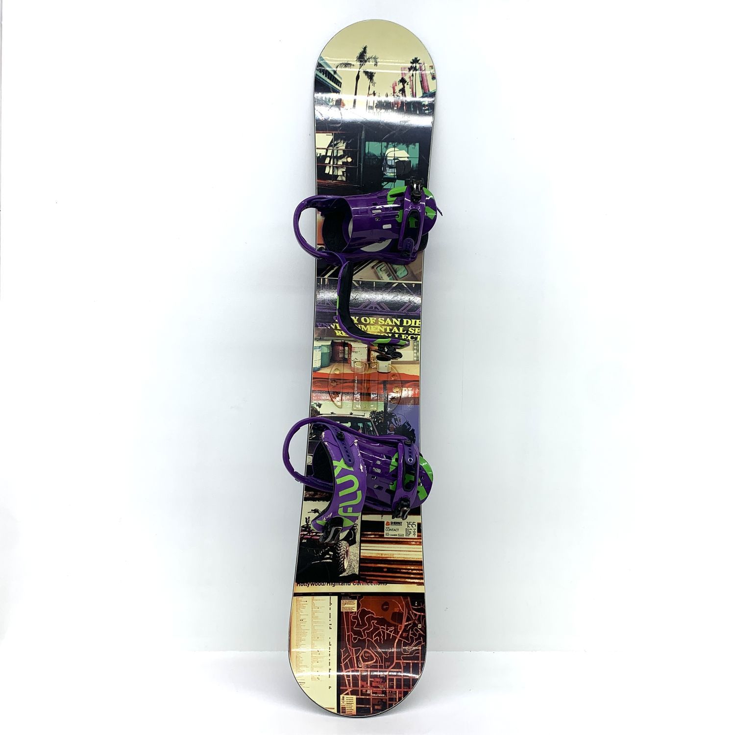 【★加古川物流】中古 未メンテ SHERBET シャーベット 155cm スノーボード FLUX フラックス ビンディング スノボ ...