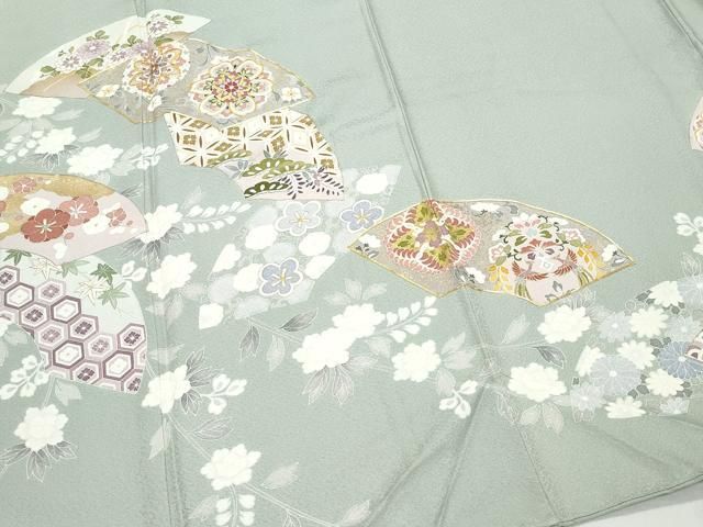 平和屋着物○豪華色留袖 駒刺繍 地紙鳳凰草花文 金彩 正絹 逸品