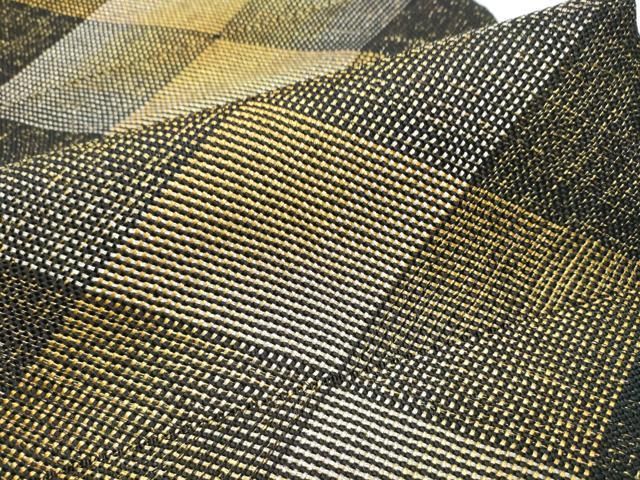 平和屋着物○八寸名古屋帯 組織 菱文 金銀糸 正絹 逸品 CAAZ4079hy