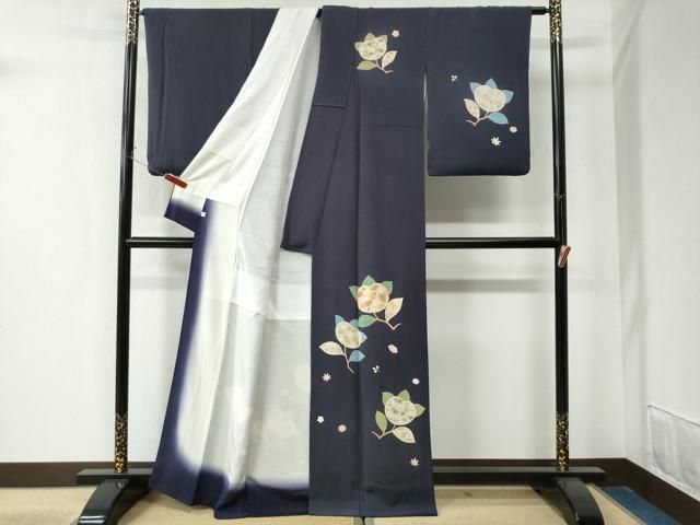 平和屋着物○訪問着 枝橘花文 金彩 鬼しぼ縮緬 正絹 逸品 CAAZ3312yc