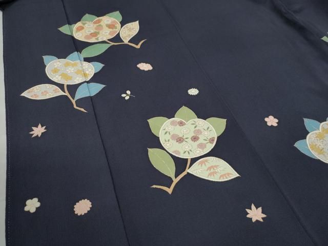 平和屋着物●訪問着　枝橘花文　金彩　鬼しぼ縮緬　正絹　逸品　CAAZ3312yc 平和屋着物○訪問着 枝橘花文 金彩 鬼しぼ縮緬 正絹 逸品