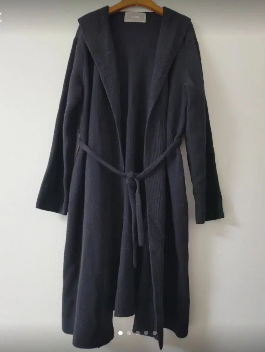 BCBG カシミア混ブレンド ブラック フード ロング カーディガン - メルカリ