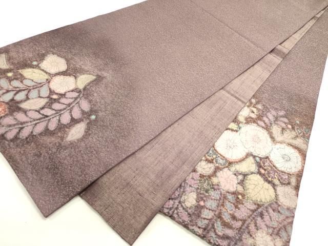 平和屋着物○太鼓柄袋帯 紬地 ふくれ織 辻が花 金通し地 正絹 逸品