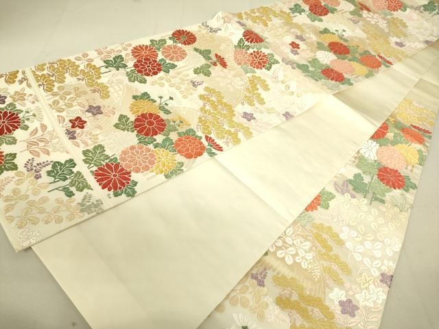 平和屋着物○六通柄袋帯 唐織 草花文 正絹 逸品 DAAX8464du - メルカリ