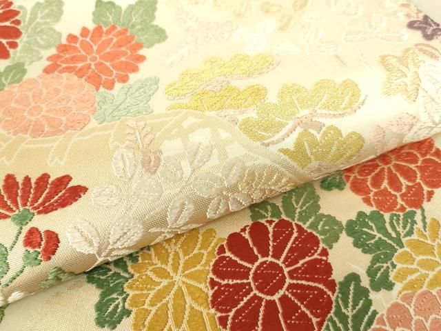 平和屋着物○六通柄袋帯 唐織 草花文 正絹 逸品 DAAX8464du - メルカリ