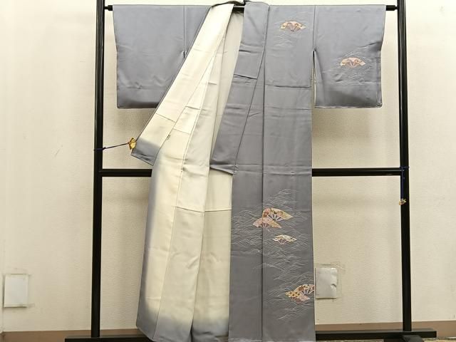 平和屋着物○創業460年・千總 訪問着 片輪車花文