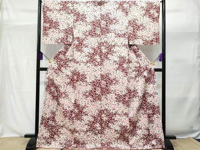 平和屋着物□上質な小紋 草花文 正絹 逸品 AAAU9535jd