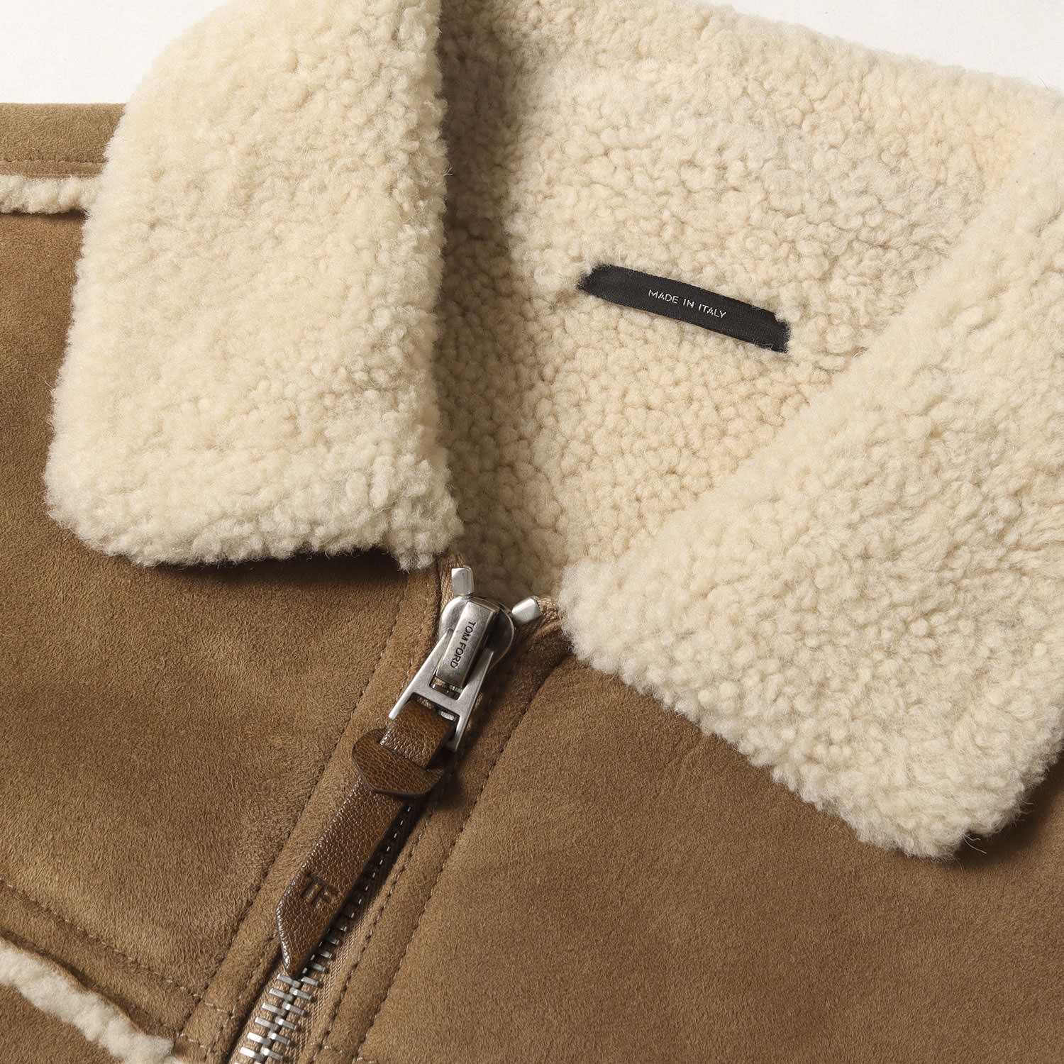 TOM FORD トムフォード ジャケット ブラウン サイズ:52 | ボアムートン レザー ジャケット (BH438 TFL595) | イタリア製 | アウター ブルゾン 上着【メンズ】【中古】【美品】【K4638】 美品】TOM FORD トムフォード ジャケット ブラウン サイズ:52