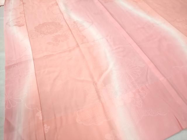 平和屋着物○振袖用長襦袢 無双仕立て 雲取り菊地紋 暈し染め 正絹