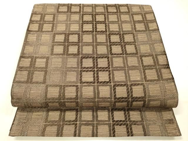 平和屋着物○全通柄袋帯 幾何学文様 やまと誂製 正絹 逸品 DAAZ4340cm