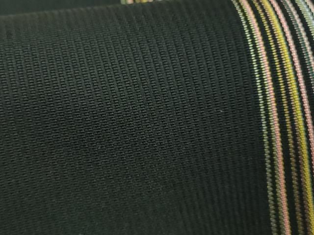 平和屋着物□極上 本場筑前博多織 草木染 手織工房 染匠：小森久 八寸