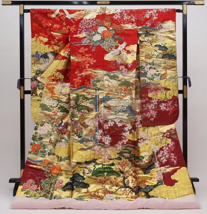 平和屋本店□極上 中国三大刺繍 相良刺繍 色打掛 和装 婚礼 結婚式