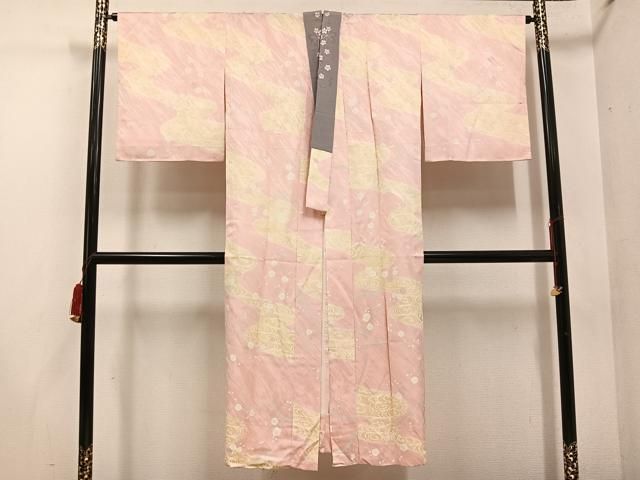 平和屋着物○長襦袢 無双仕立て 流水枝梅文 人気 半衿刺繍 正絹