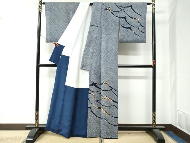 平和屋着物○訪問着 総絞り 枝花文 正絹 逸品 CAAZ3591yc