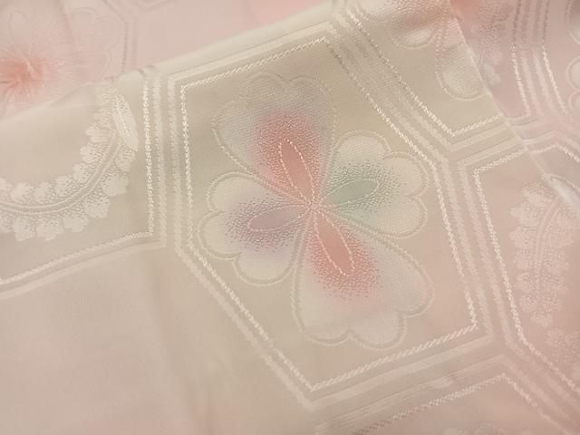 平和屋着物○振袖用長襦袢 無双仕立て 草花文 暈し染め 正絹 逸品