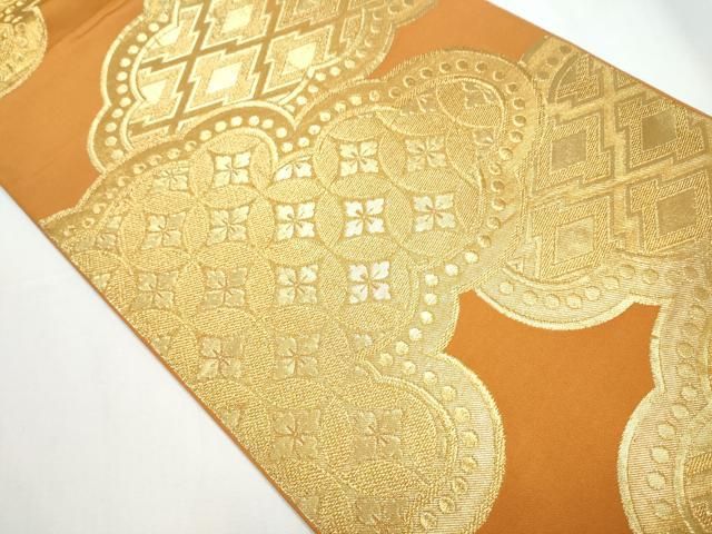 平和屋着物○西陣 川島織物 六通柄 本袋帯 雲取り吉祥花文 金糸 正絹