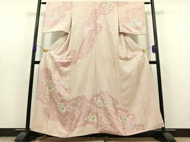 平和屋着物○訪問着 辻が花 絞り 暈し染め 正絹 逸品 AABD6554ph 平和屋