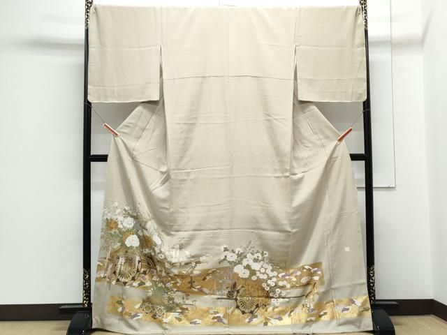 平和屋着物□豪華色留袖 刺繍 風景花文 暈し染め 金彩 正絹