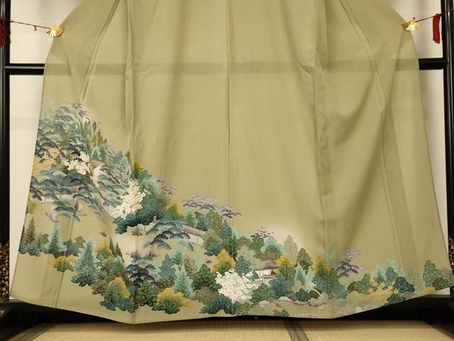 平和屋着物＊夏物　訪問着　絽　草花文　暈し染め　正絹　逸品　AABC6934jd 平和屋着物＊夏物 訪問着 絽 草花文 暈し染め 正絹 逸品 AABC6934jd