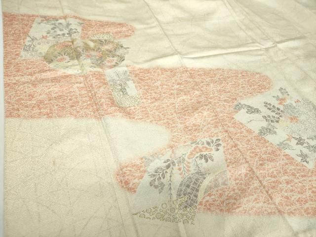 平和屋着物●訪問着　地紙花文　暈し染め　金彩　ますいわ屋扱い　正絹　逸品　DAAZ0658ps 平和屋着物○訪問着 地紙花文 暈し染め 金彩 ますいわ