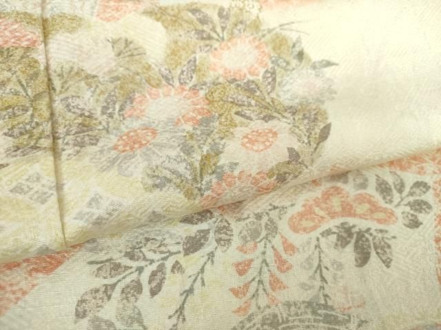 平和屋着物○訪問着 地紙花文 暈し染め 金彩 ますいわ