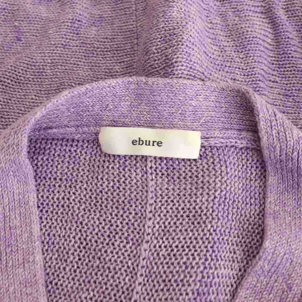 エブール ebure 25SS メランジカラーリネン Vネックニットカーディガン