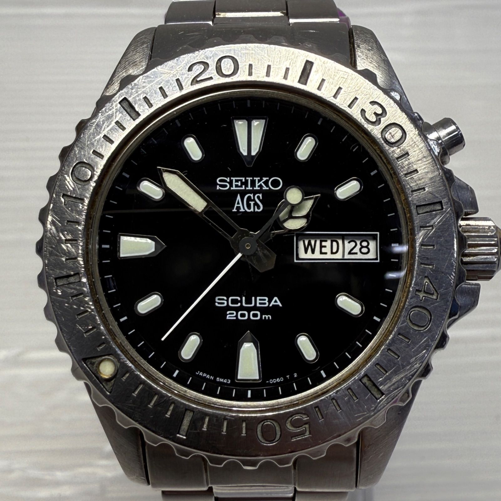 ☆セイコー キネティック☆メンズ 腕時計 ダイバーズウォッチ スキューバ200 5M43-0C50 SEIKO AGS SCUBA - メルカリ