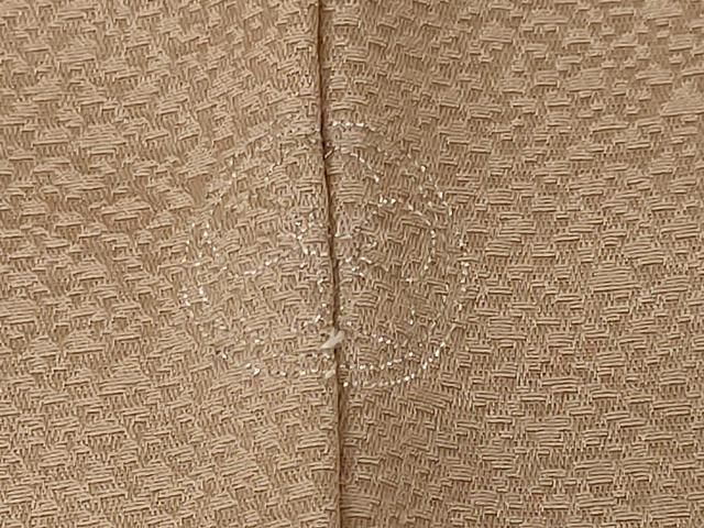 平和屋着物□上質な色無地 紋意匠 焦香色 正絹 逸品 未