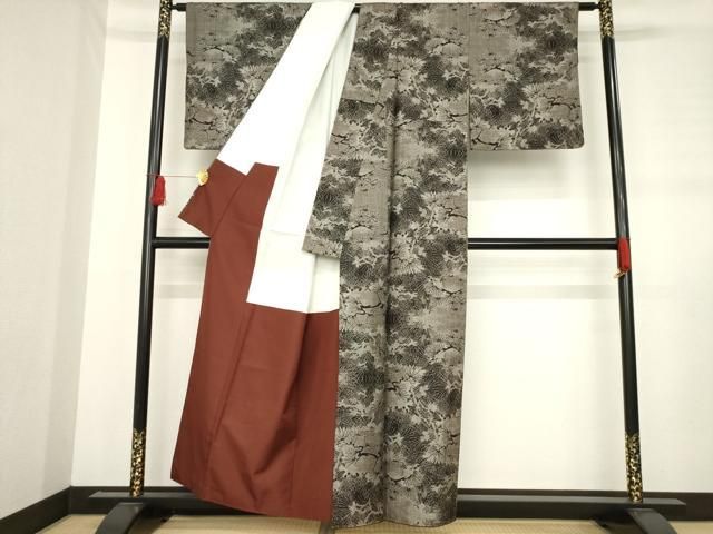 平和屋着物○本場大島紬 吉三郎 吉織物謹製 松陰 正絹 逸品 AABD7410ck