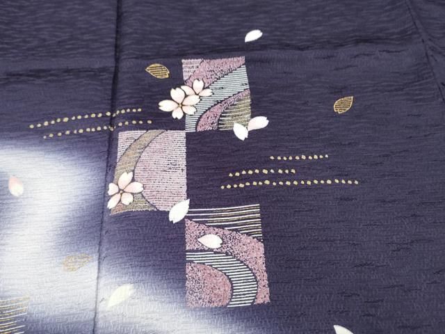 平和屋着物○訪問着 色紙舞桜文 暈し染め 金彩 正絹 逸品 CABA4815hy