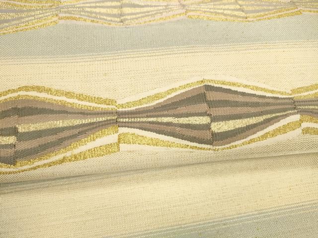 平和屋着物○綴れ 八寸名古屋帯 抽象文様 金糸 正絹 逸品 DAAZ4056cm 平和