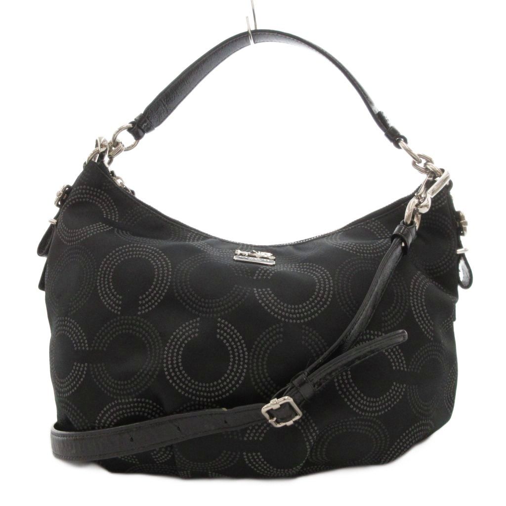 コーチ COACH 15929 マディソン ドッテッド オプアート コンバーチブル ホーボー ハンドバッグ ショルダー 2WAY 斜め掛け ...