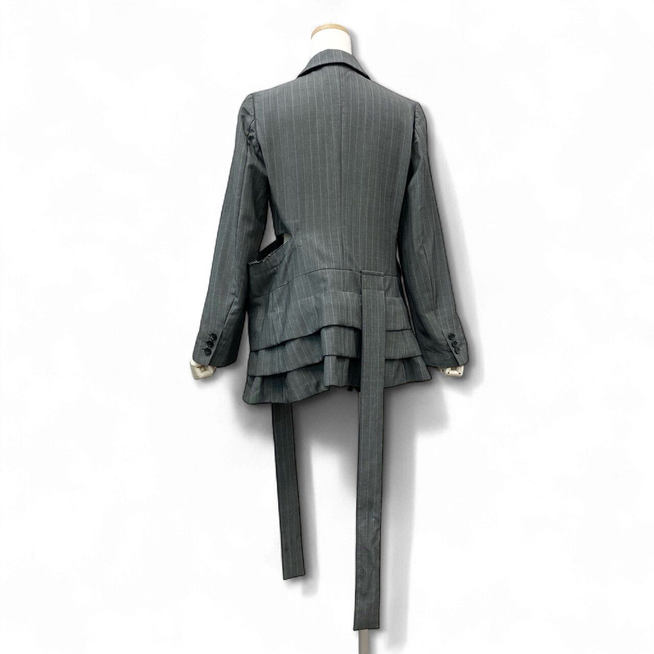 4k23 COMME des GARCONS コムデギャルソン AD2016 変形ジャケット デザインジャケット サイズS グレー レディース ...