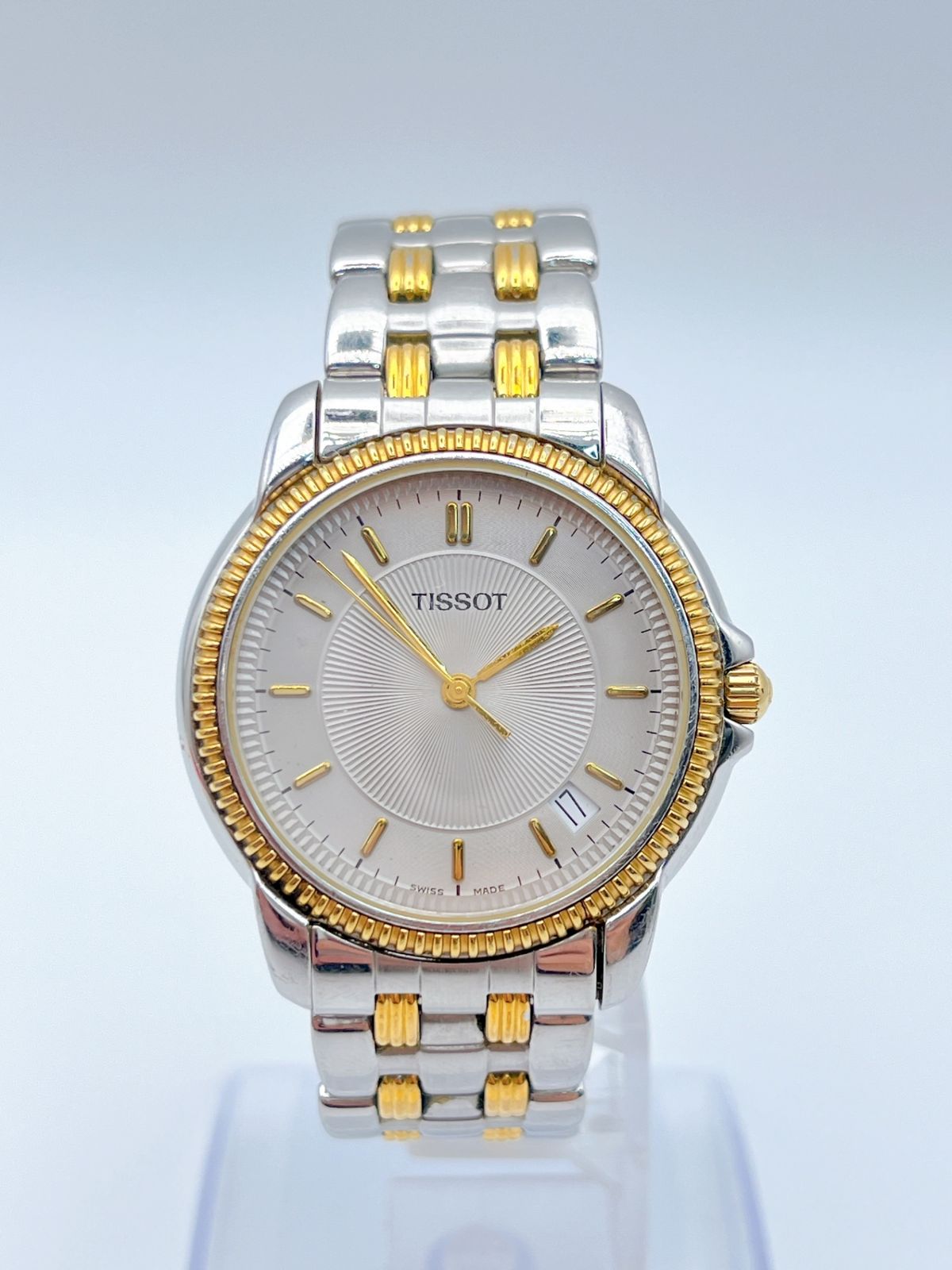TISSOT/ティソ C277/377C クォーツ デイト メンズ腕時計 ゴールド/シルバー コンビ IK004 - メルカリ