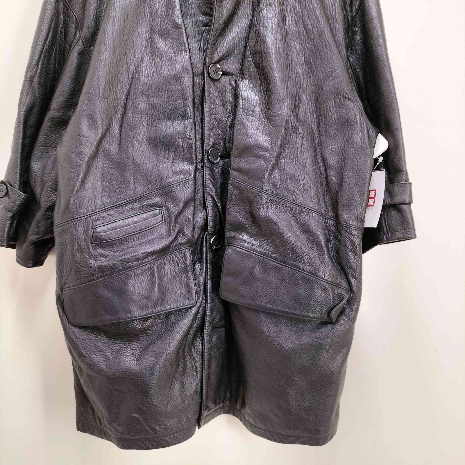ユーズドフルギ USED古着 レザーカーコート メンズ 表記無 - メルカリ