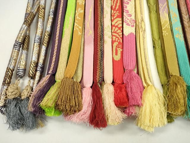 平和屋着物○和装小物 帯締め20本セット 高麗組 礼装用 大和組 丸ぐけ