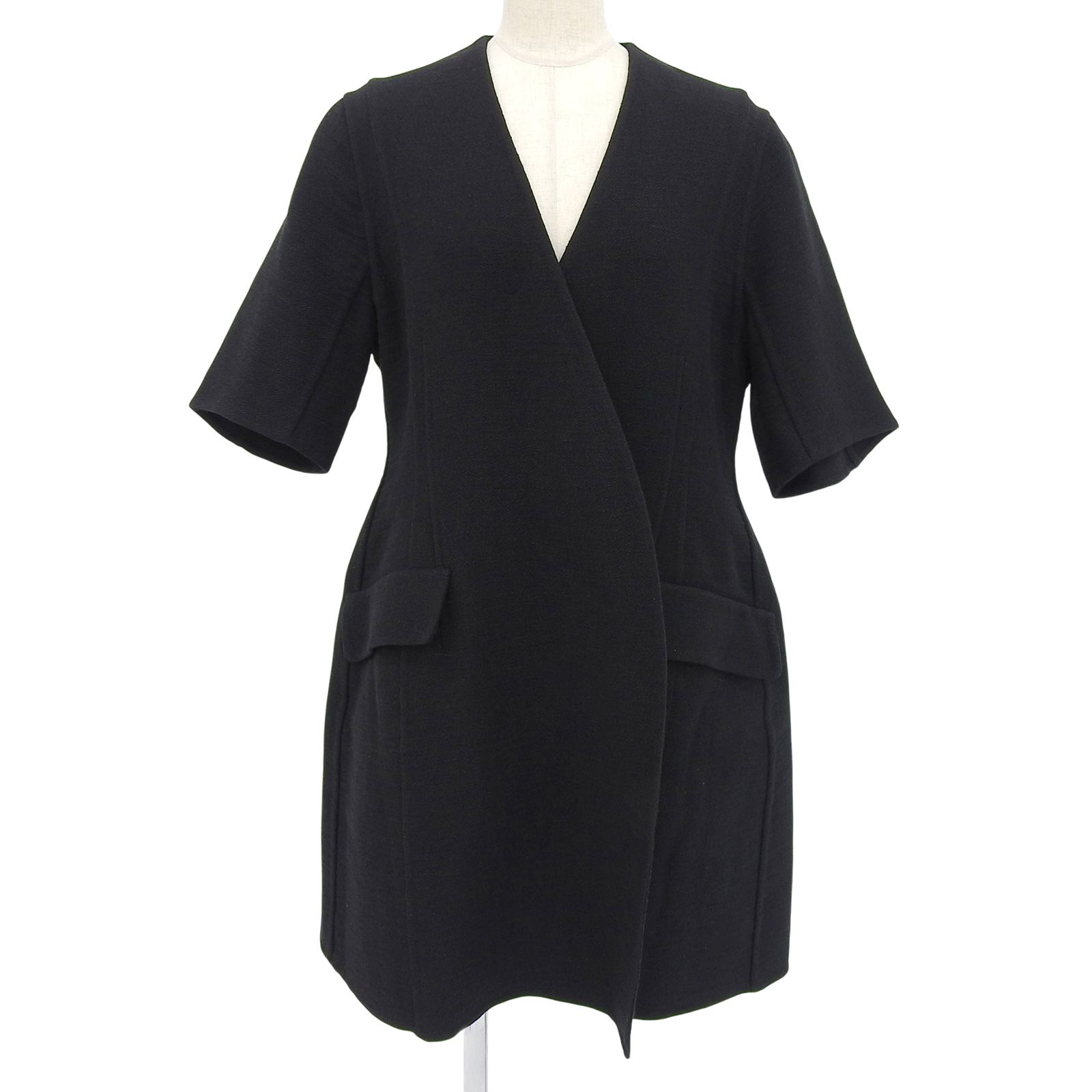 極美品△BLAMINK ブラミンク 7925-299-0340 ウール デザインボタン