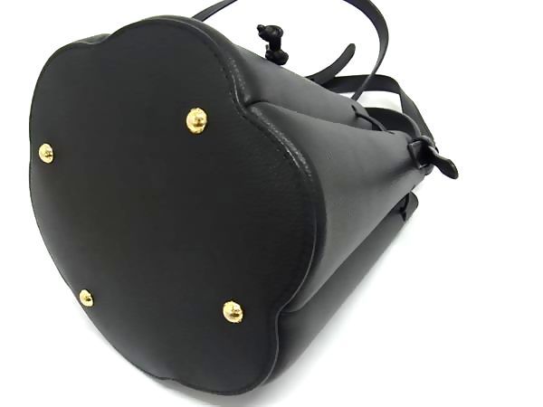 ■美品■ POLENE ポレーヌ カヌレバッグ レザー 2WAY クロスボディ ショルダーバッグ ハンドバッグ 斜め掛け ブラック系 FU5556 □美品□ POLENE ポレーヌ カヌレバッグ レザー 2WAY クロスボディ